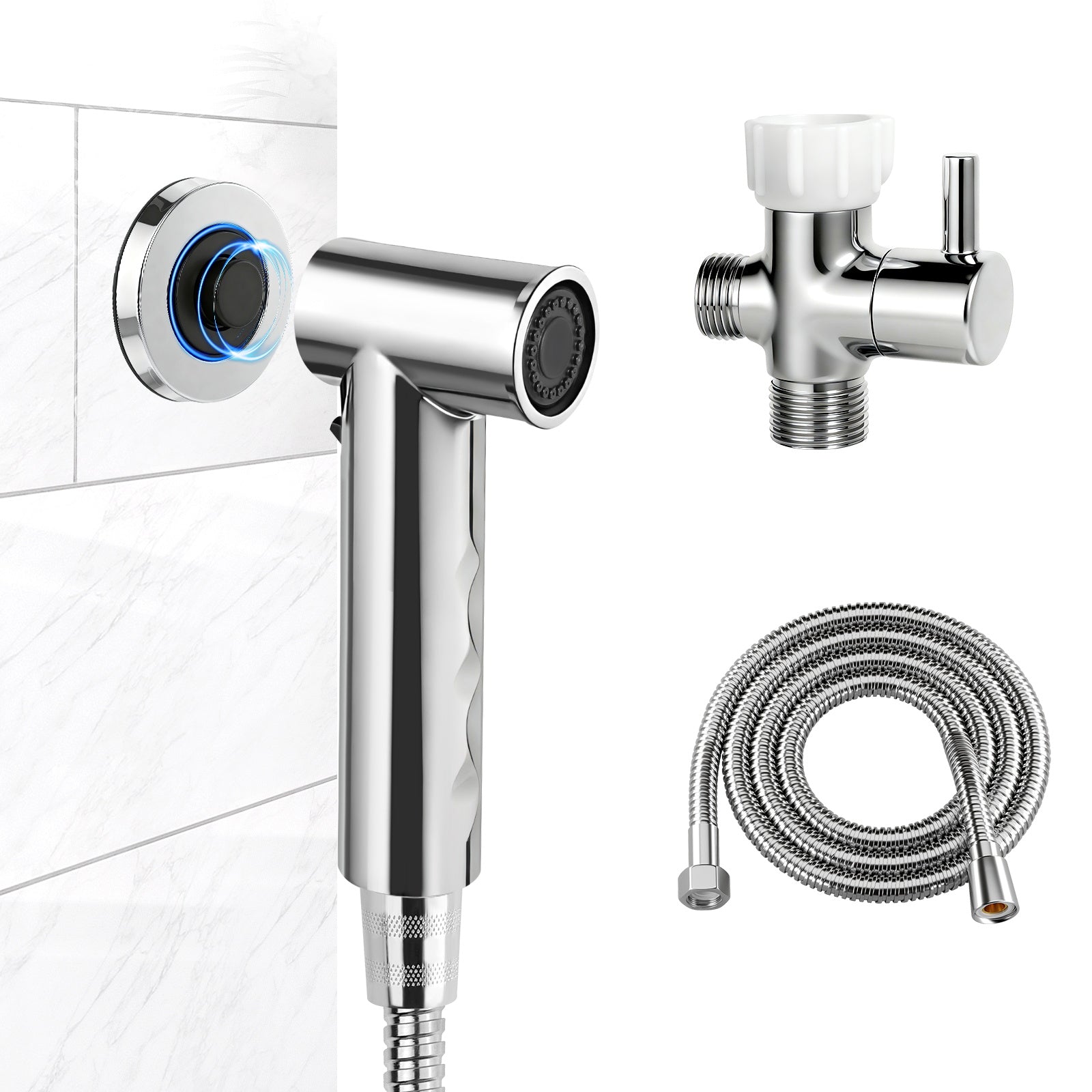 Handheld Bidet Sprayer for Toilet, Chrome Jet Spray Toilet with Bidet ...